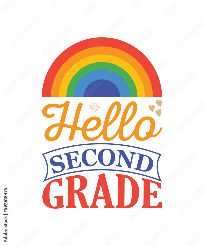 Hello second grade T-Shirt Rainbow Friends SVG, Rainbow friends PNG ...