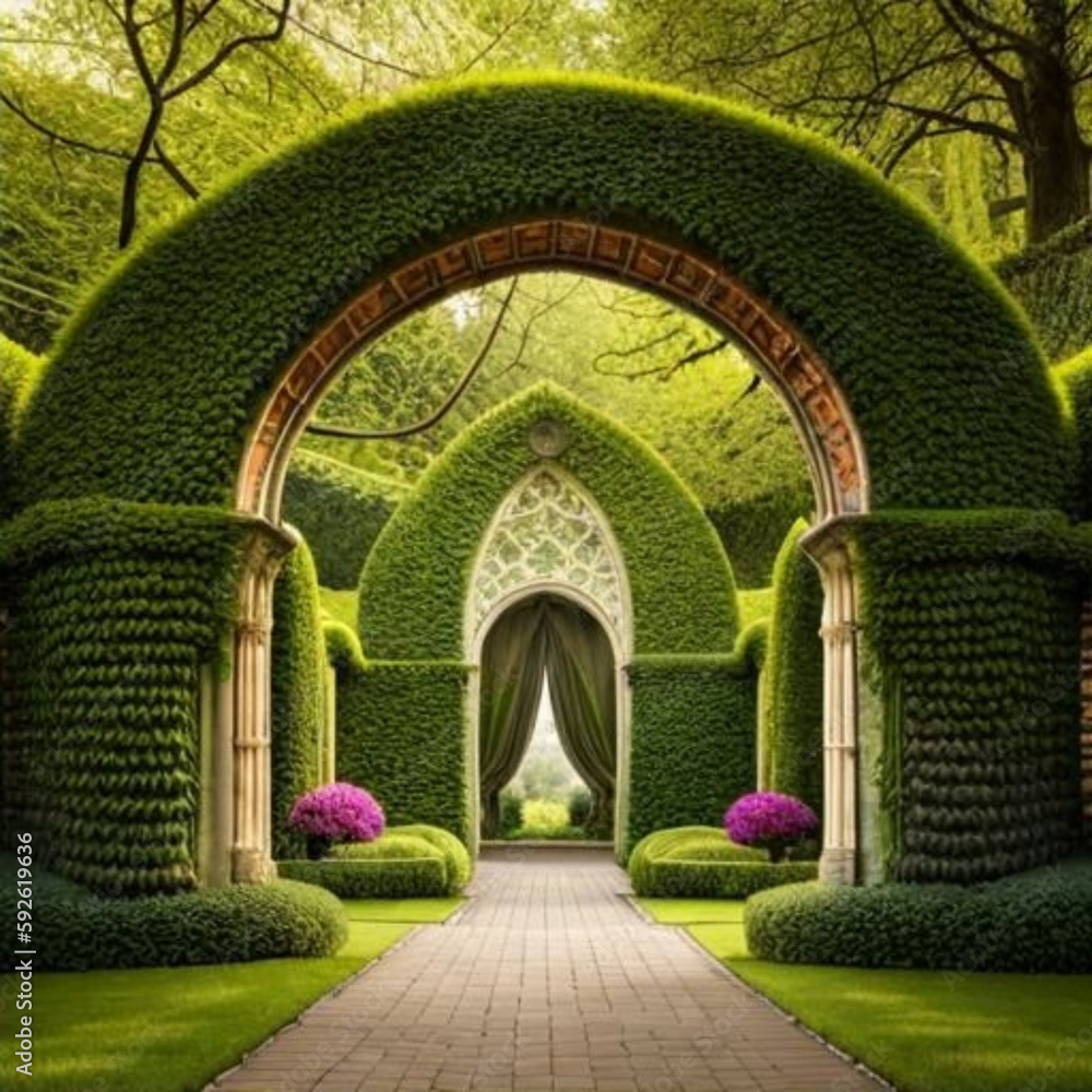 A breathtaking, ethereal garden filled with luminescent flowers ...