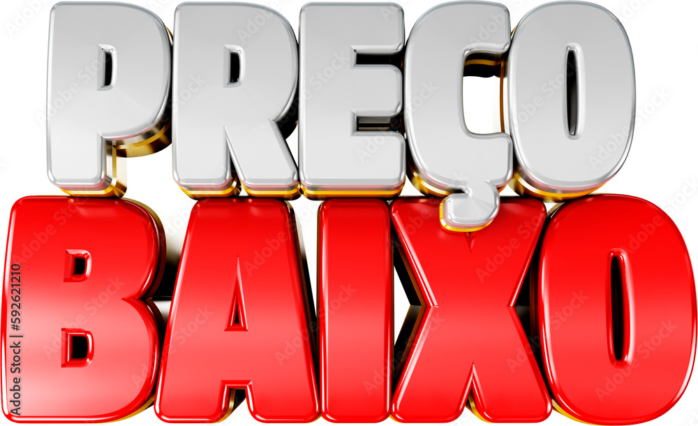 logo 3d preco baixo para composicoes de pecas publicitarias Stock ...
