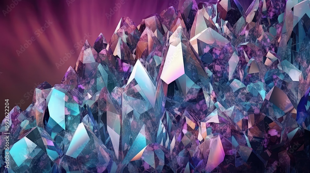 This abstract crystal background with crystal-like shapes showcases the ...
