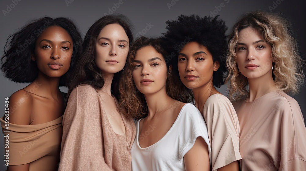 women of different ethnicities posing at camera, enjoy being as they ...