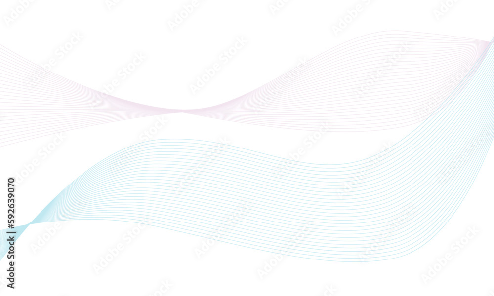 Abstract blue and violet lines on a white background. Line art. Vector ...