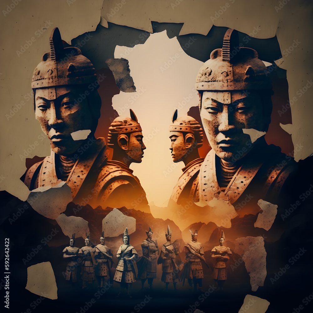 ripped paper torn paper collage of many different pictures with torn ...