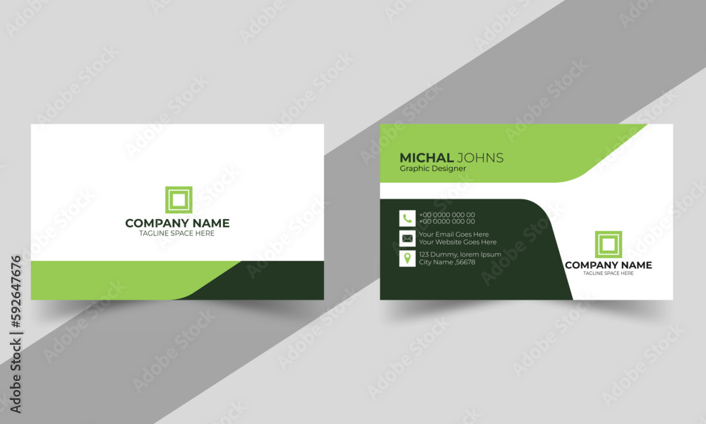 Modern presentation card with company logo. Visiting cards for business ...