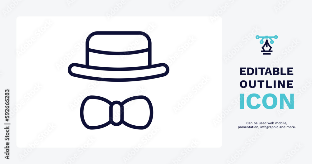 elegant icon. Thin line elegant icon from people and relation ...