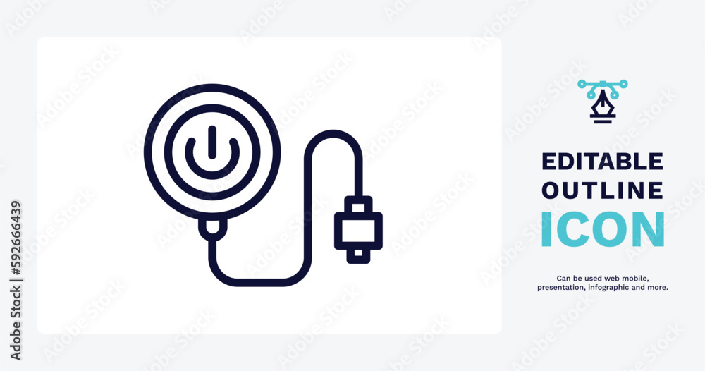 Vecteur Stock magsafe icon. Thin line magsafe icon from electronic ...