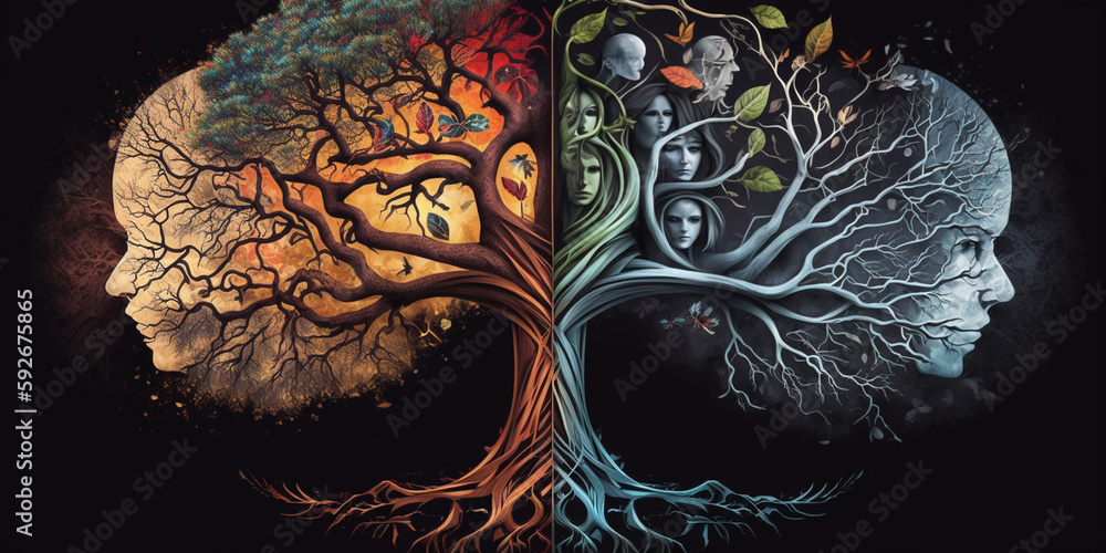 Ilustrace „Family tree - Diversity in Unity": An artwork that ...