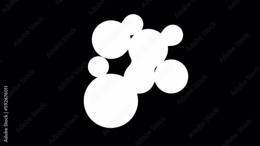 Morphing liquid blobs in a metaball animation. Background of 3D ...