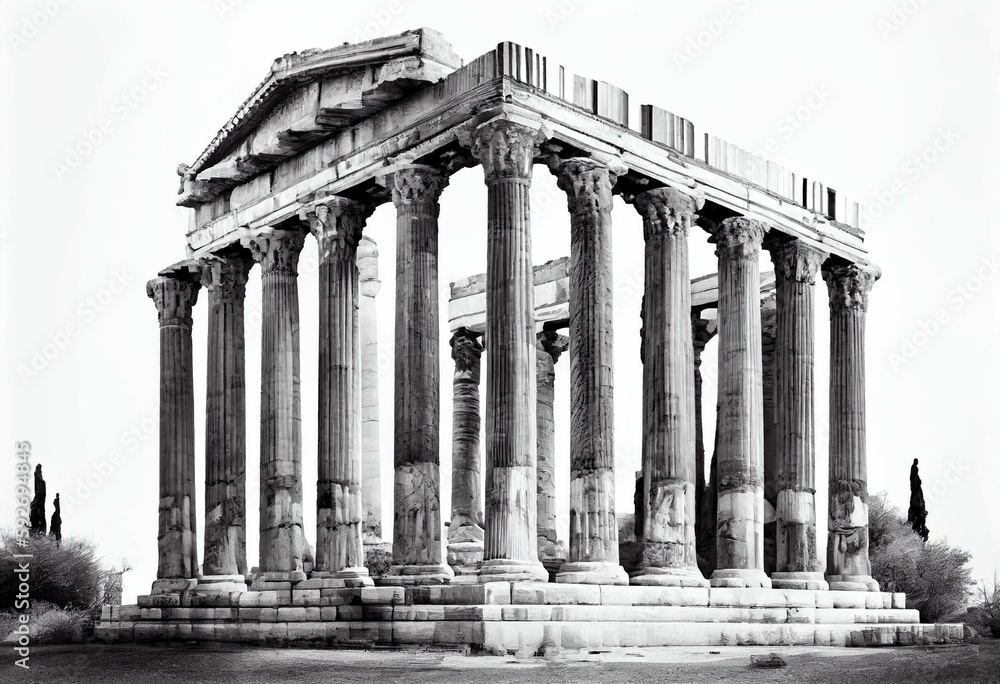 The Temple of Olympian Zeus, also known as the Olympieion or Columns of ...