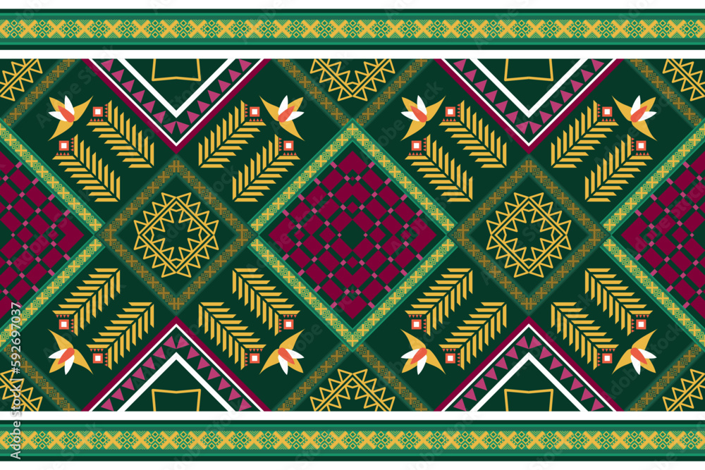Motif ethnic handmade border beautiful art. Ethnic leaf floral ...