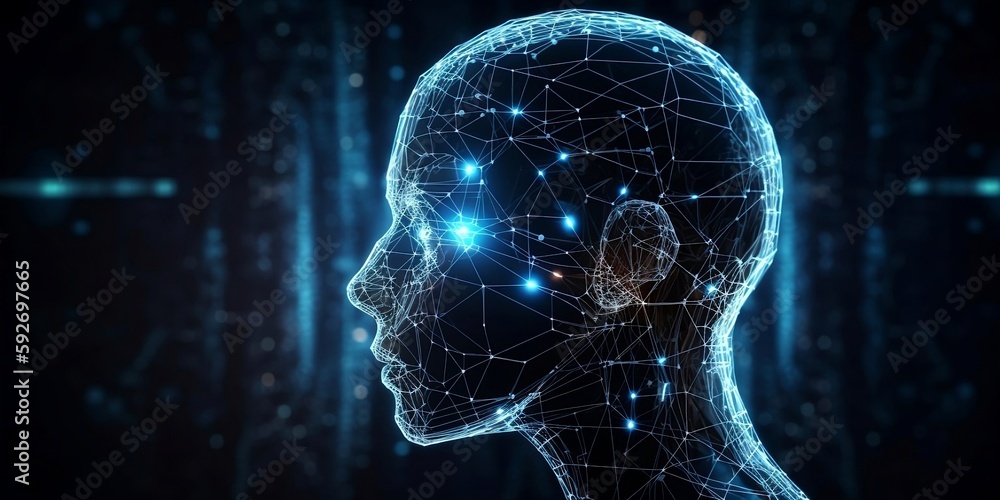 Neural networks that mimic the function of the human brain Stock ...