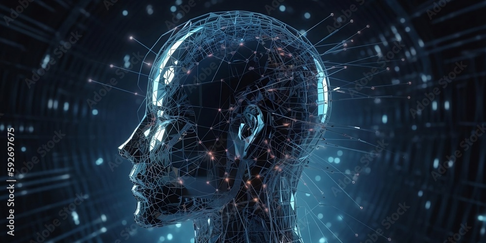 Neural networks that mimic the function of the human brain Stock ...