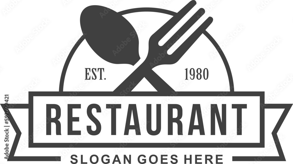 Restaurant icon, Restaurant logo, Foodservice logo, Logo design, Food ...