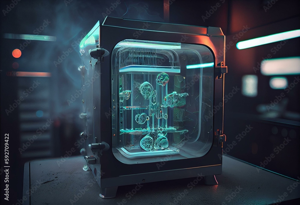 Cell culture incubator. Generative AI Stock Illustration | Adobe Stock