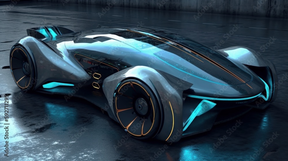 Futuristic car design. Generative AI Stock Illustration | Adobe Stock