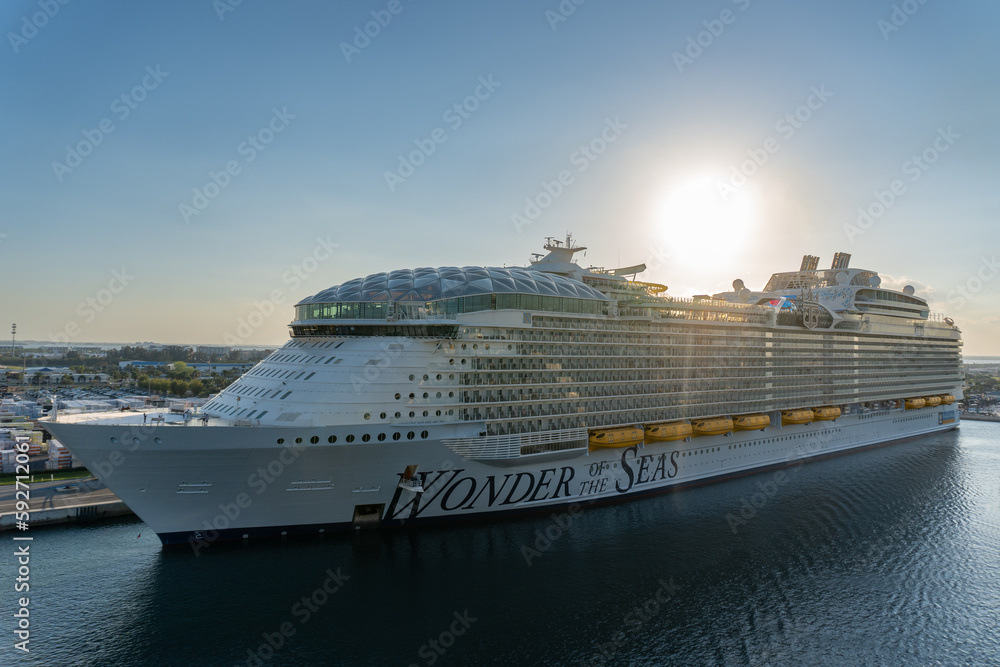 Wonder of the Seas cruise ship, flagship of Royal Caribbean ...