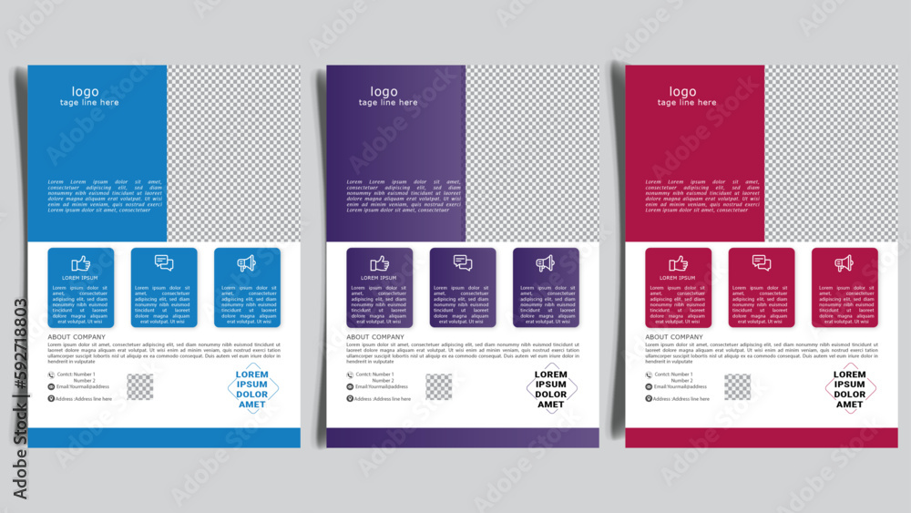 Vector eco flyer, poster, brochure, magazine cover template. Modern ...