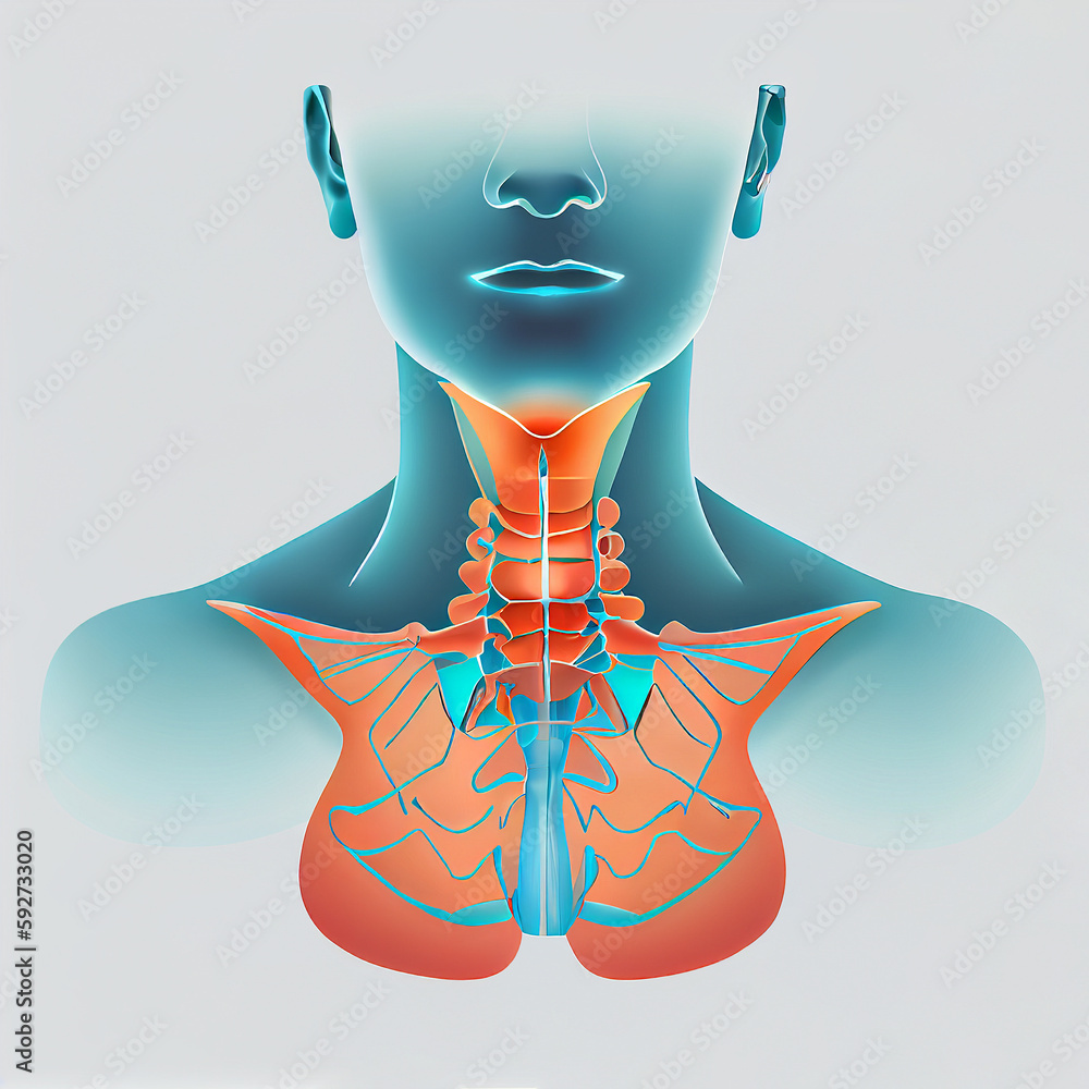 Thyroid organ, hyperthyroidism and hypothyroidism, health issues ...