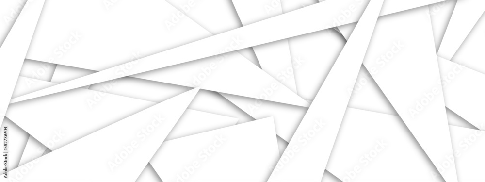 Abstract white and grey triangle lines and technology modern background ...