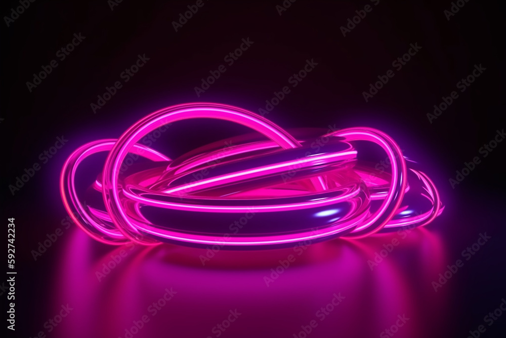 abstract pink neon background Ai generated Stock Illustration | Adobe Stock