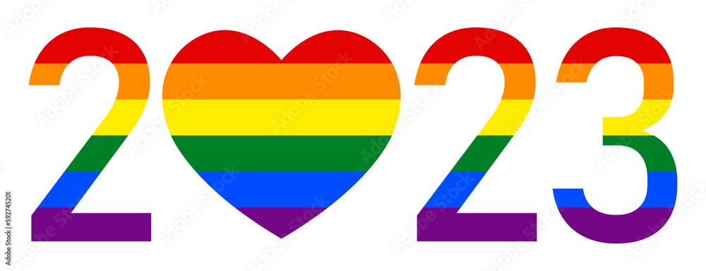 2023 LGBT Pride Flag, Gay community, pride month sticker, LGBTQ rainbow ...