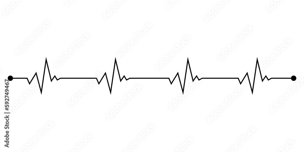 Heartbeat line icon. CARDIOGRAM line icon. EKG and Cardio symbol. Heart ...