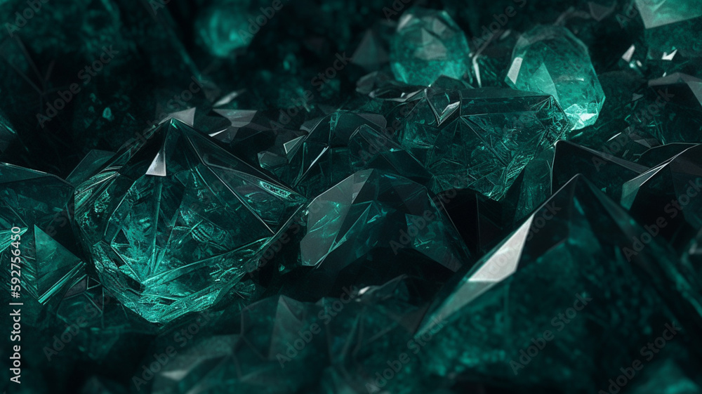 Emerald green gem kryptonite texture, background banner or wallpaper ...
