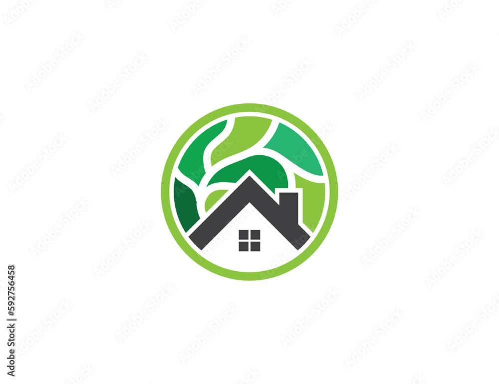 Home Tree Logo Concept sign icon symbol Element Design. Leaves, Realtor ...
