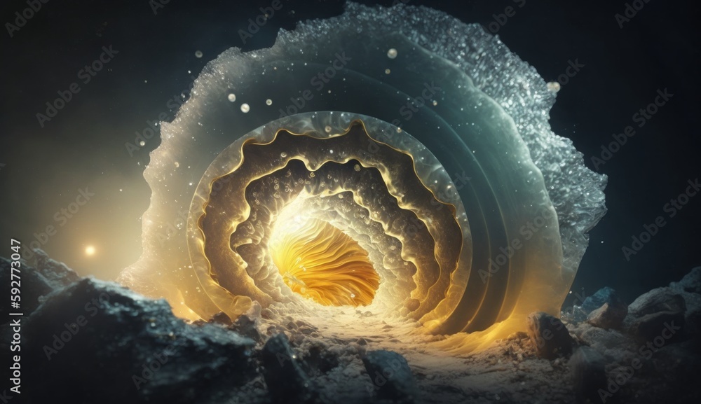 deposits of yellow-orange crystalline ore in a nugget. Precious ...