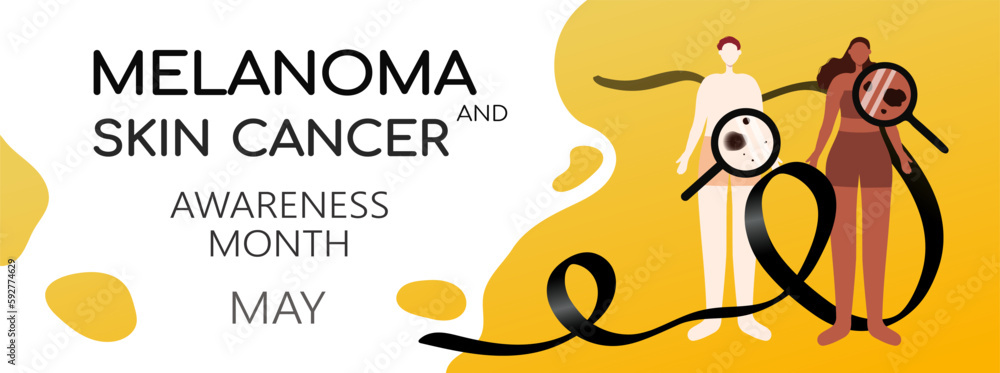 Vecteur Stock May is melanoma and skin cancer awareness month ...