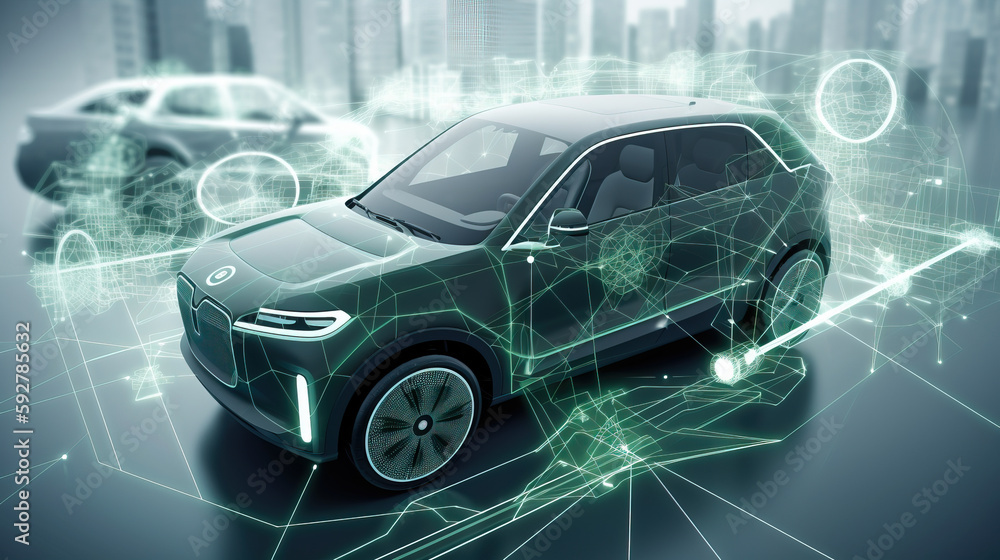 Powering a Sustainable Future with Electromobility, ai generated Stock ...