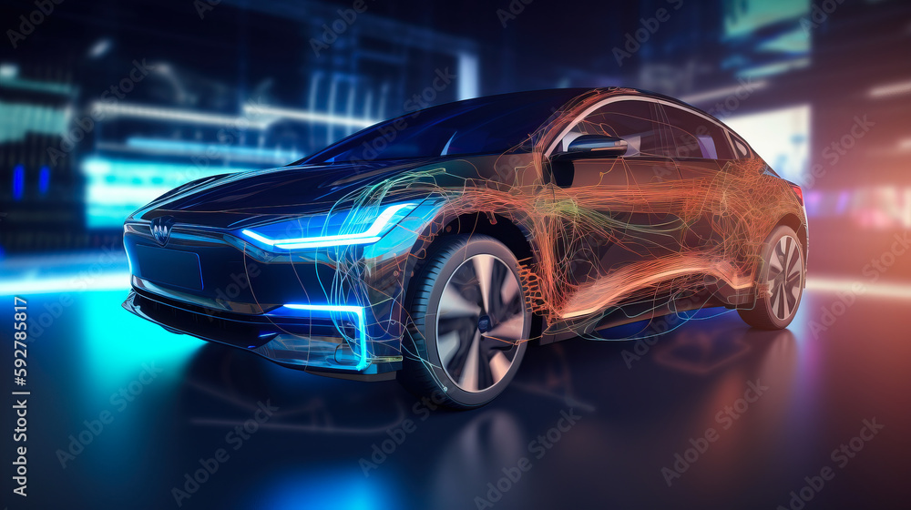 Powering a Sustainable Future with Electromobility, ai generated Stock ...