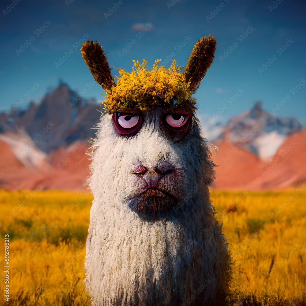 Ilustrace „llama that looks like eric cartman from southpark cartoon ...
