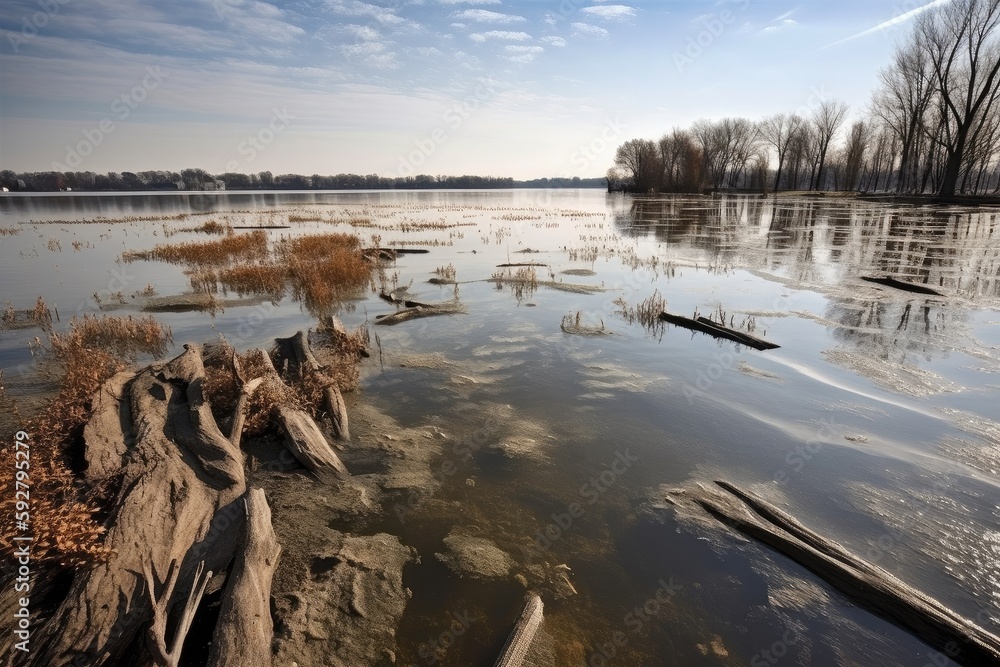 Photo & Art Print global warming has caused lakes to undergo drastic ...