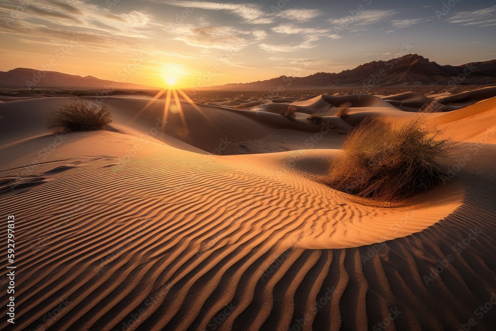 desert landscape filled with mirages and optical illusions, including ...
