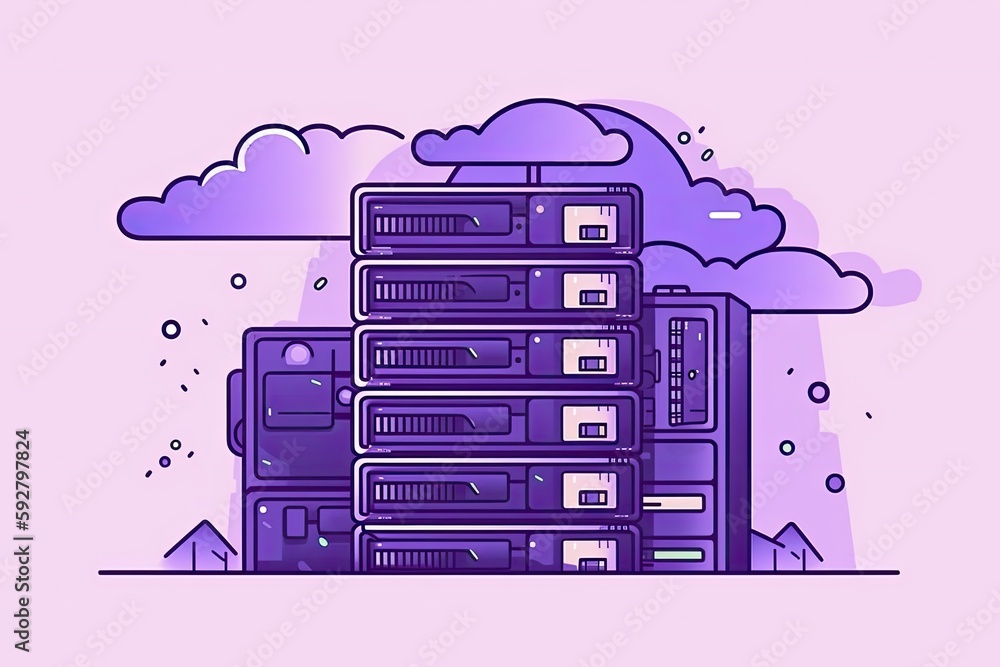 tower of network servers stacked on top of each other. Generative AI ...