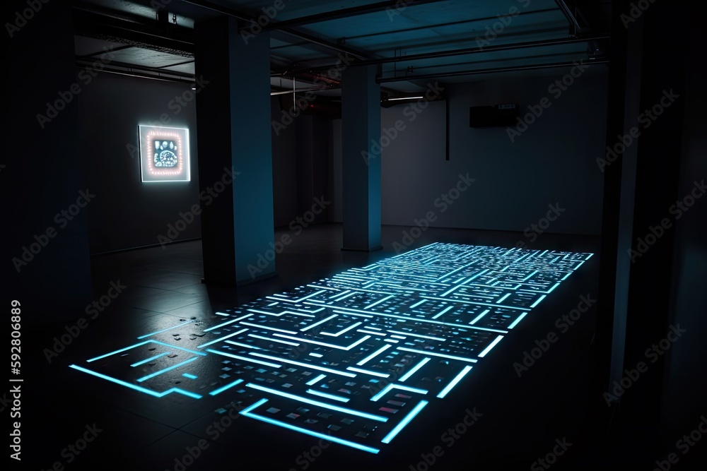 robot running simple program to navigate maze, with virtual maze ...