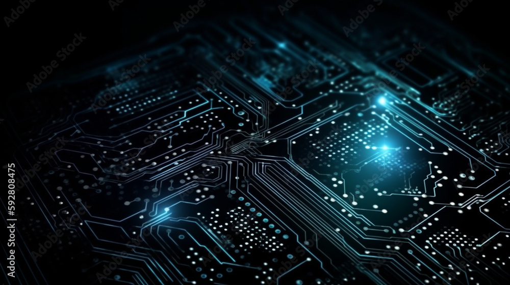 Circuit board technology modern abstract tech background with space for ...