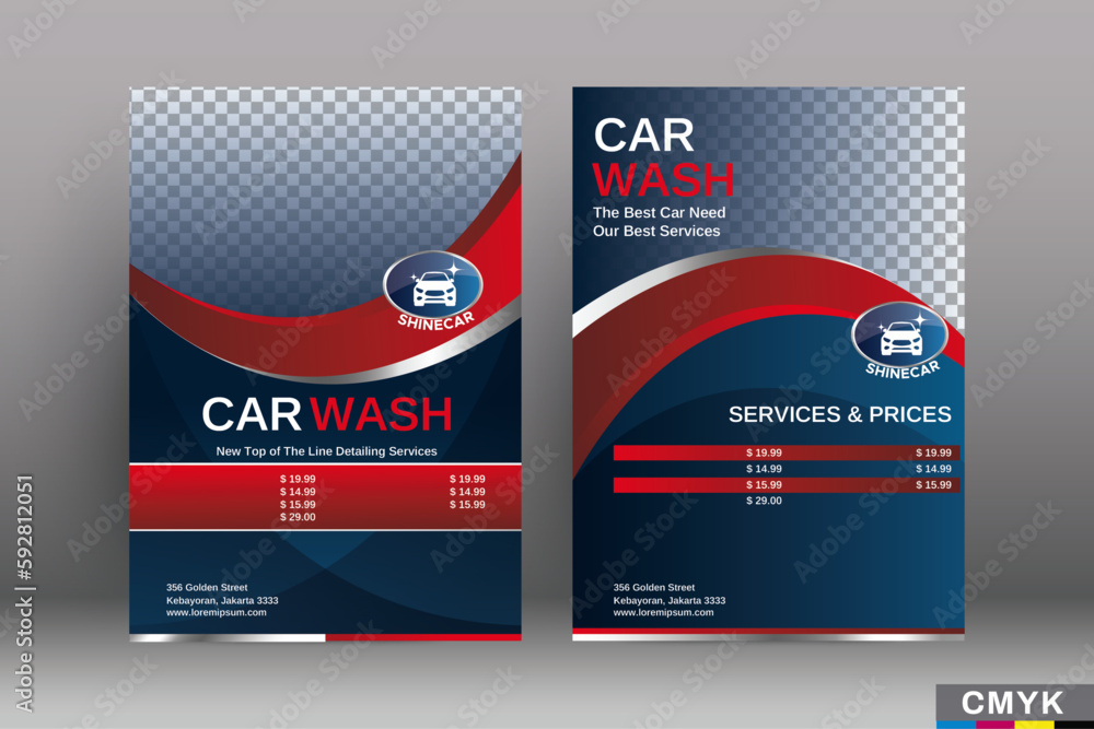 Car wash flyer, poster, printable, brochure, magazine, annual report ...