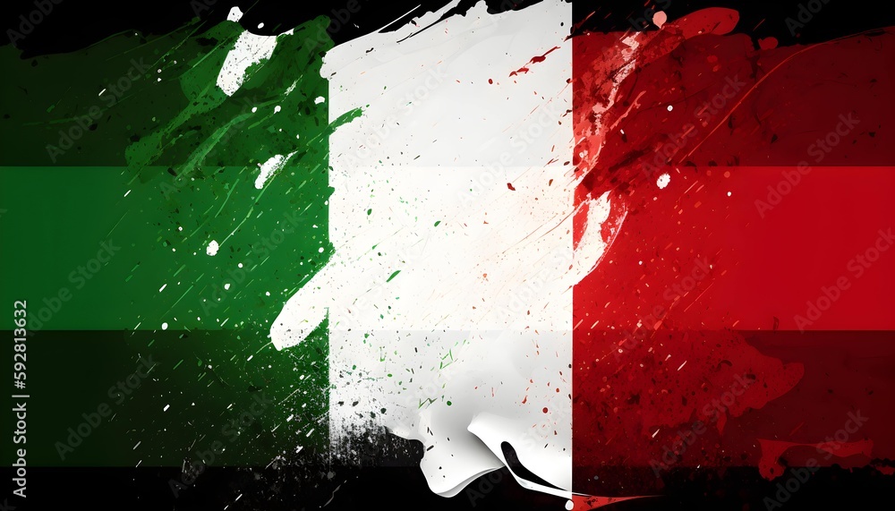 Italian flag color abstract modern wallpaper. Generative AI ...