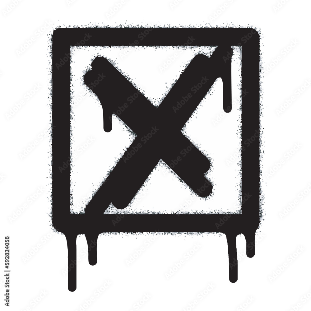 Spray Painted Graffiti x Sprayed isolated with a white background ...