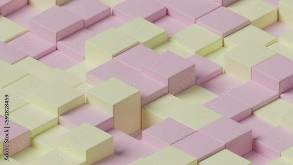 4K Isometric minimalistic abstract background with pale candy pink and ...
