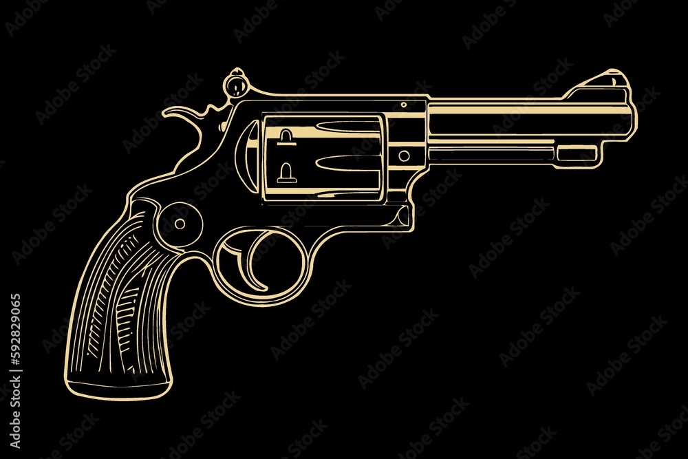 short gun revolver created with Generative AI technology Stock ...