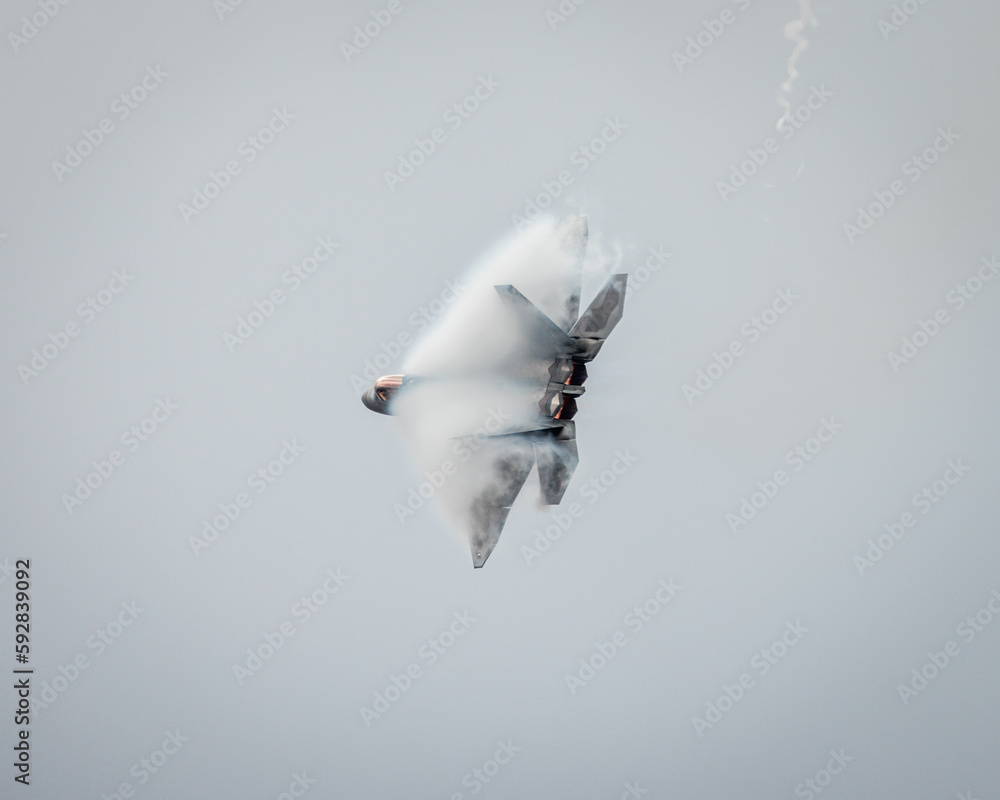 F-22 Raptor Air Show Demo Flyover Stock Photo | Adobe Stock