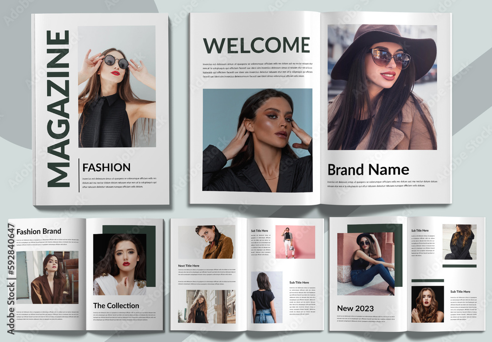 Fashion Magazine Design Template Stock Template | Adobe Stock