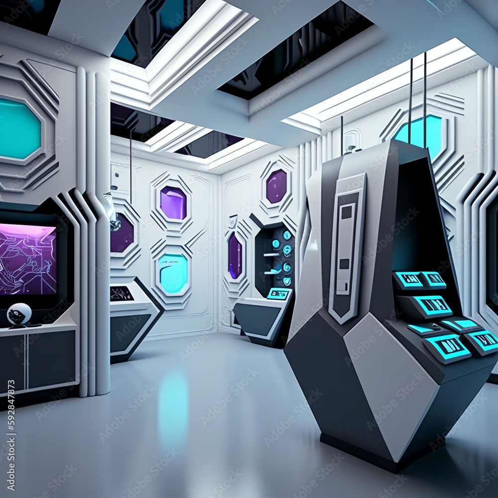 Title: "Step into the Future: A Glimpse of the Interior of a Futuristic ...