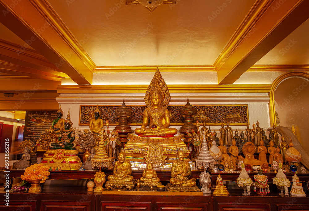 Table for worshiping the relics of the Lord Buddha's relics..altar room ...