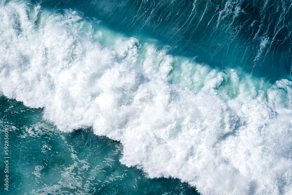 From high above, witness the aftermath of the raw power of the ocean's ...