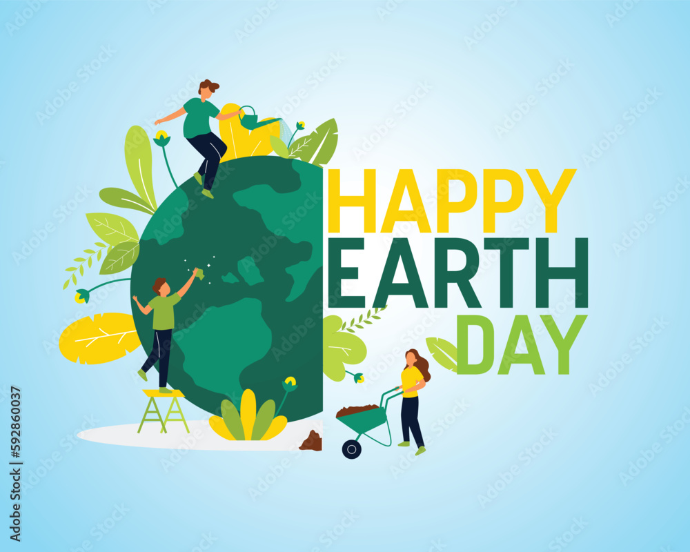 World Earth Day Background. Happy earth day. Ecology concept. Design ...