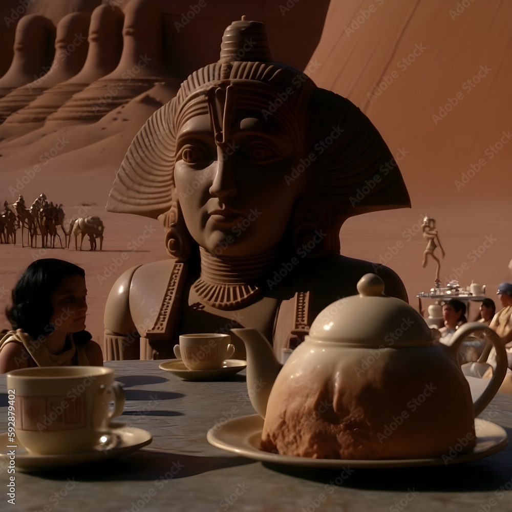 scene from the 1970s film Tea with the Gods directed by Stanley Kubrick ...